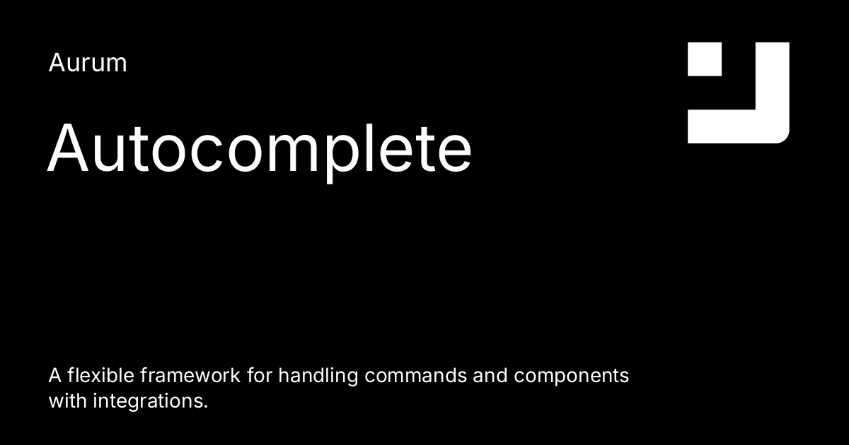 Autocomplete - Aurum