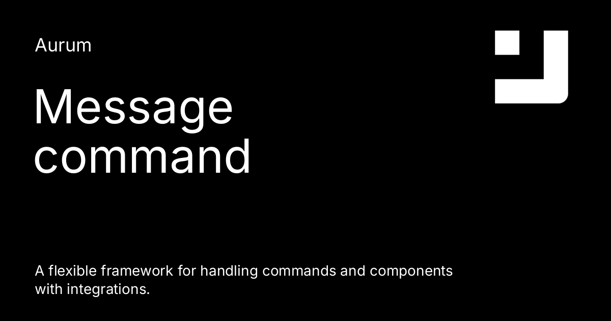 Message command - Aurum